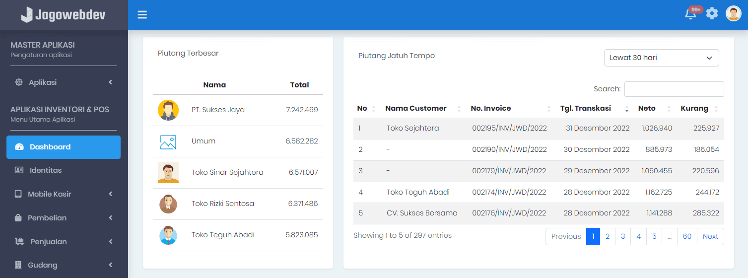 Software Kasir Toko Berbasis Web Dengan PHP dan MySQL | Jagowebdev.com