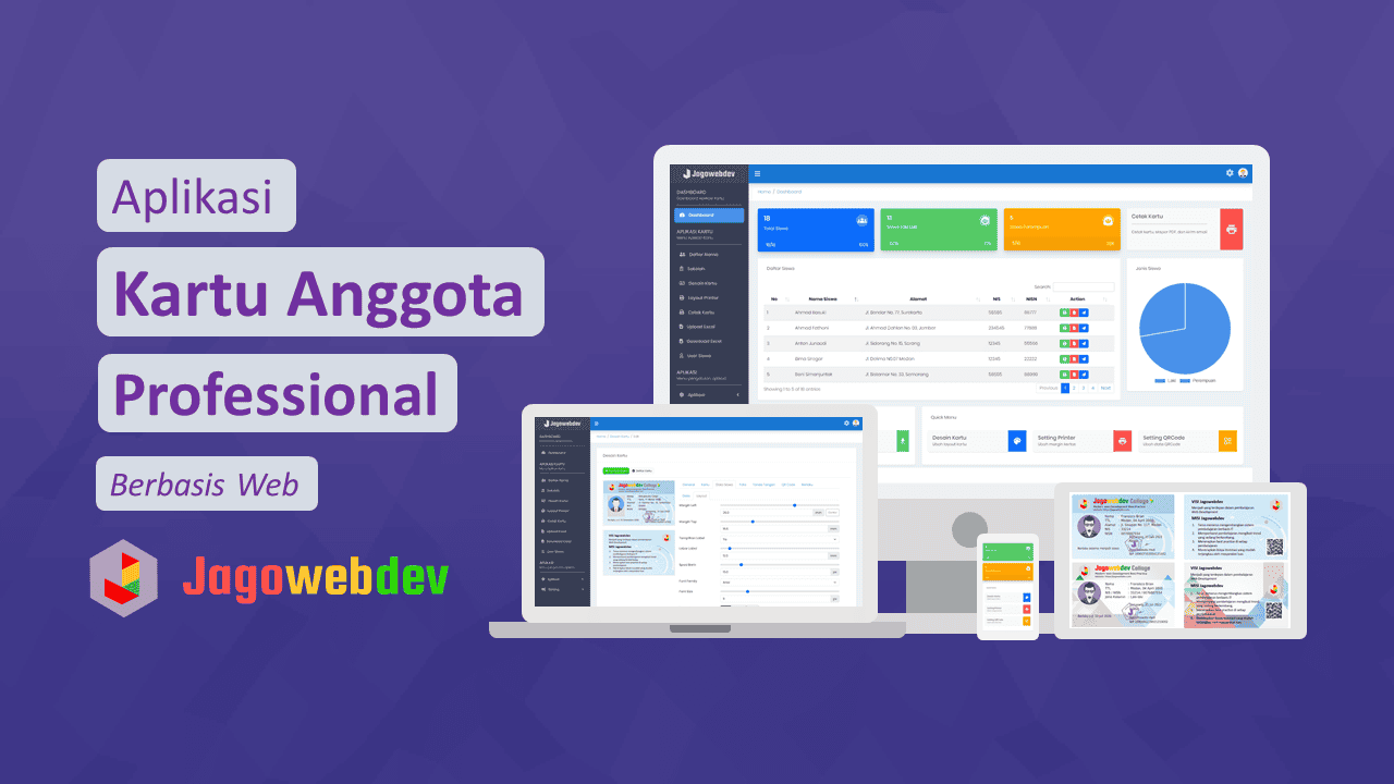 Aplikasi Kartu Anggota Professional | Jagowebdev.com