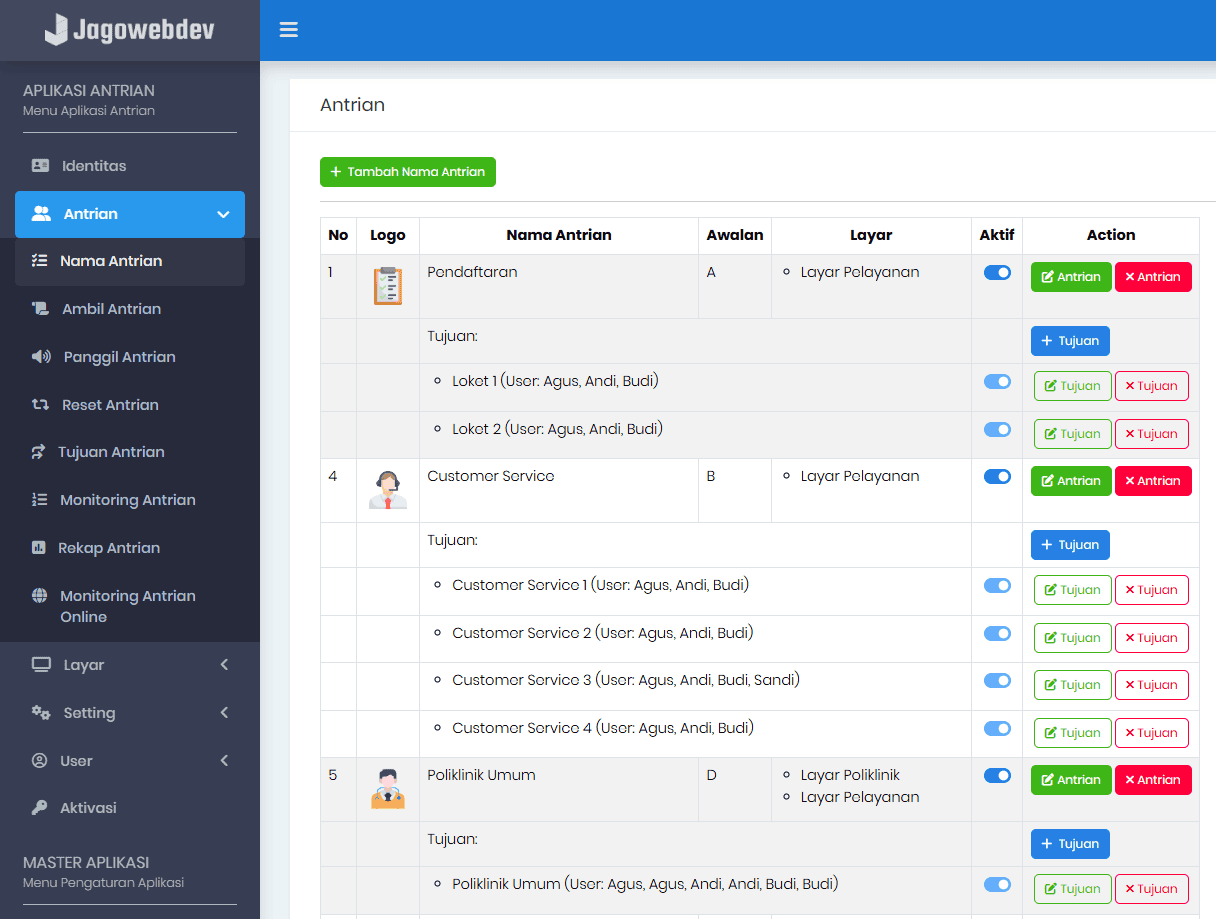 Aplikasi Antrian Online Professional | Jagowebdev.com